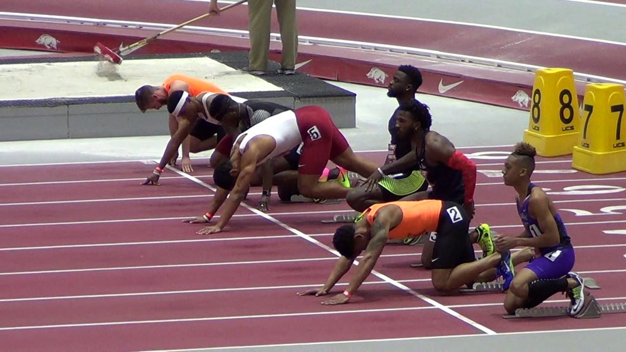 Men's 60m Dash Kasaun James Cotton Mcloud Washington - YouTube