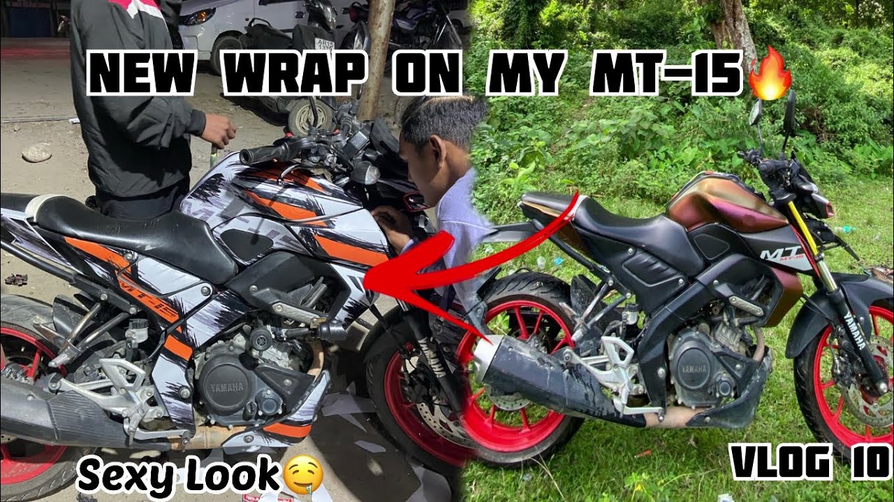 New Wrap On My MT-15 | Modification On My Beast | Sexy Look | Darksoul ...