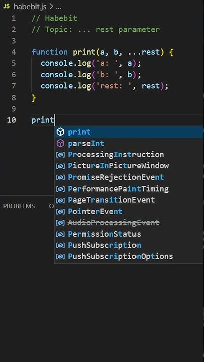 💻 JavaScript: rest parameter #programming #javascript #coding #shorts #tutorial - YouTube