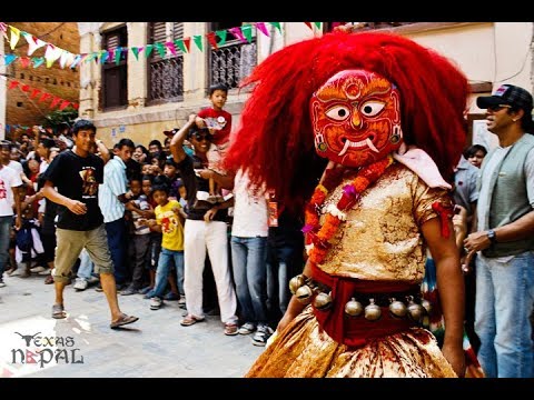 lakhe dance in indra jatra 2018 - YouTube