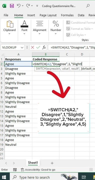 Using Switch To Convert Text To Numbers Exceltips Dataanalysis Exceltech Exceltricks Youtube