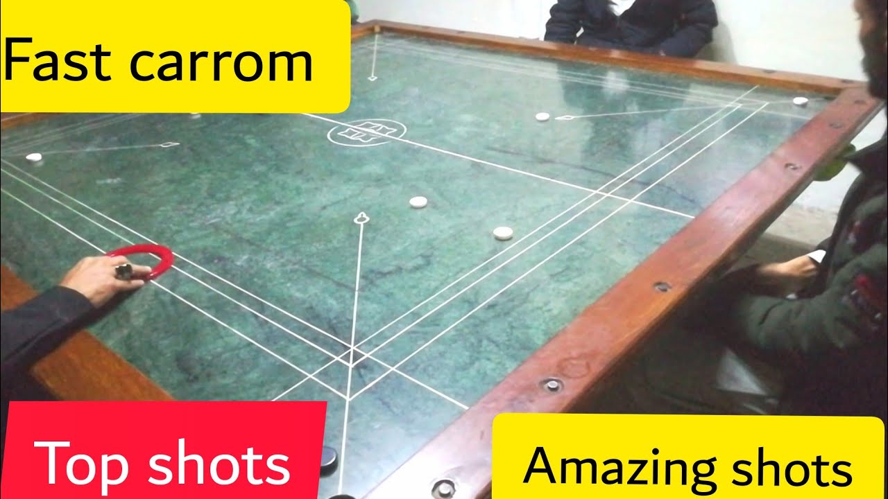 Amazing shots carrom board tournament game fast carrom - YouTube