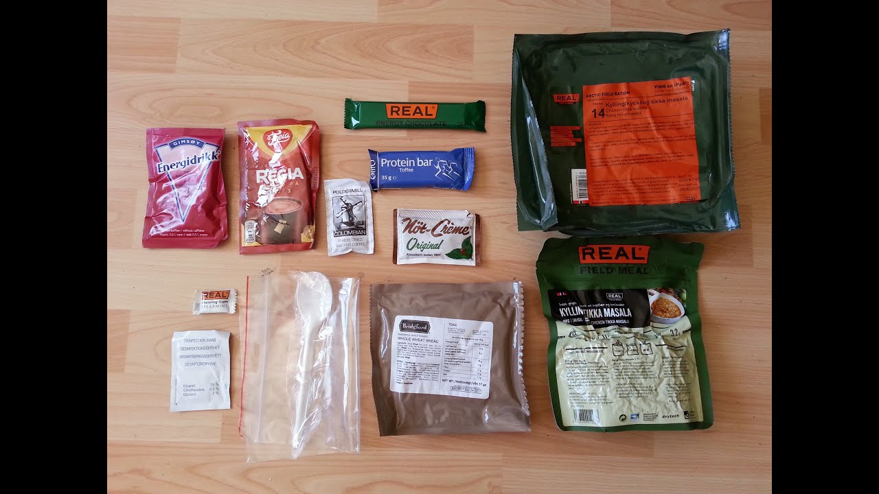 Norwegian Army MRE Arctic Field Ration Menu 14: Chicken Tikka Masala ...