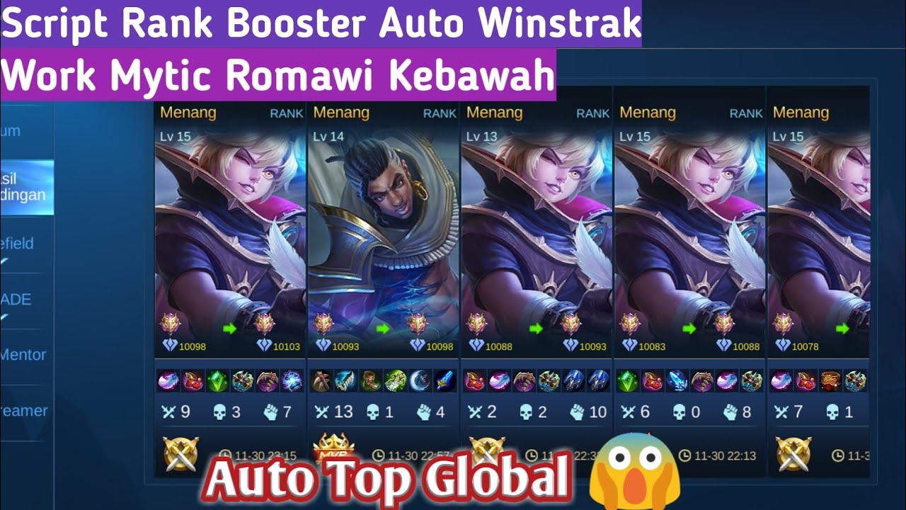 Script Rank Booster Auto Win Streak Terbaru - YouTube