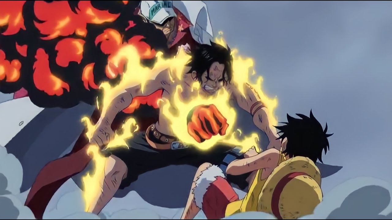 Akainu killed Ace [4K]. Ace died in front of Luffy. One Piece sad ...