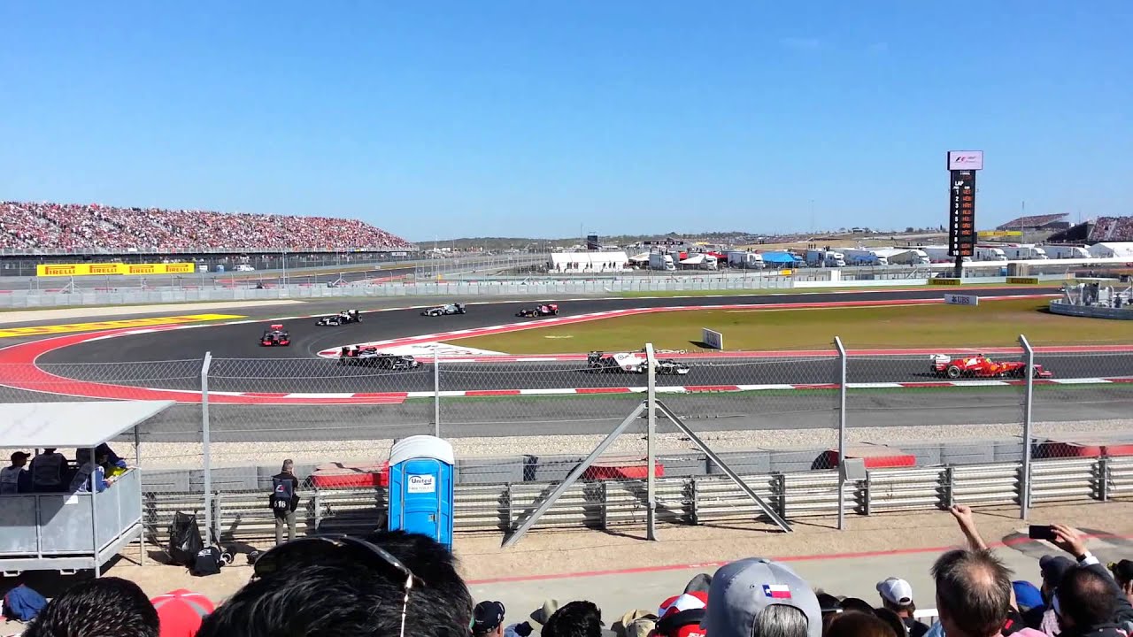 Formula 1 2012 USGP COTA Turn 15, Laps 2-4 - YouTube