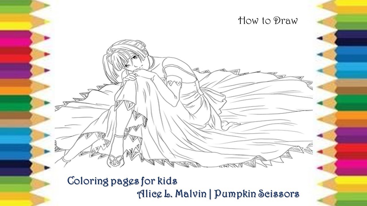 Anime Alice L.Malvin from Pumpkin Scissors Coloring pages Coloring ...