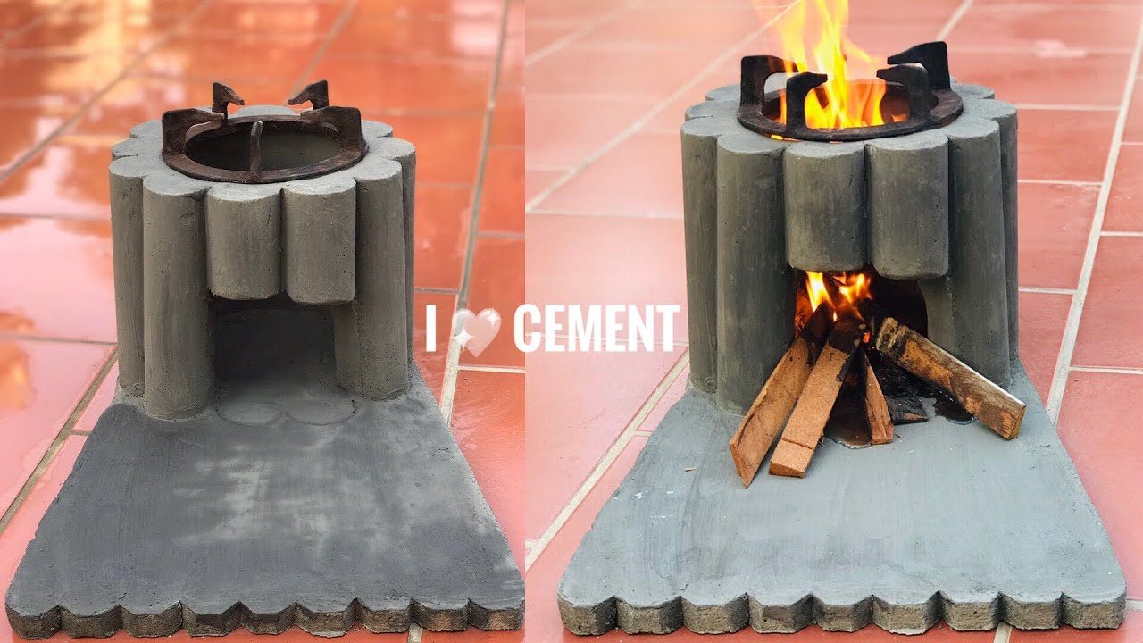 No.1 Ideas DIY Cement: Wood Stove from Cement at home - YouTube