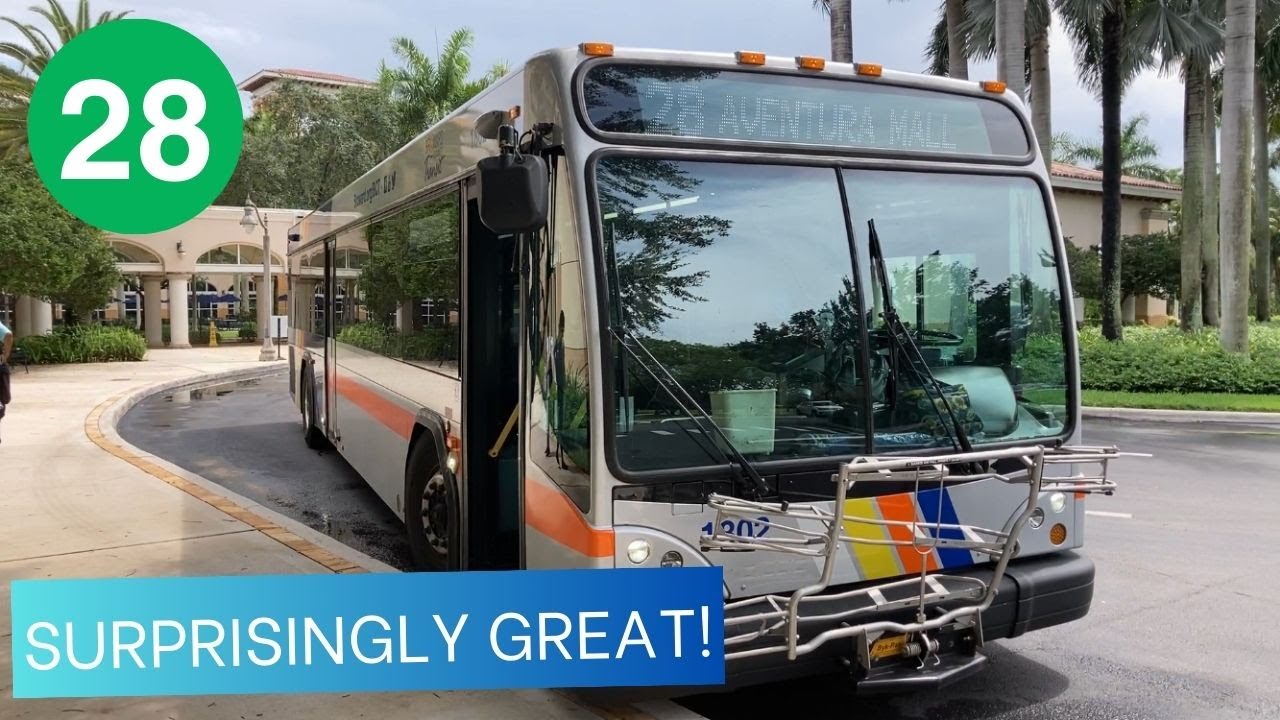 Riding Broward County Transit Bus 28, Aventura Mall to Memorial ...