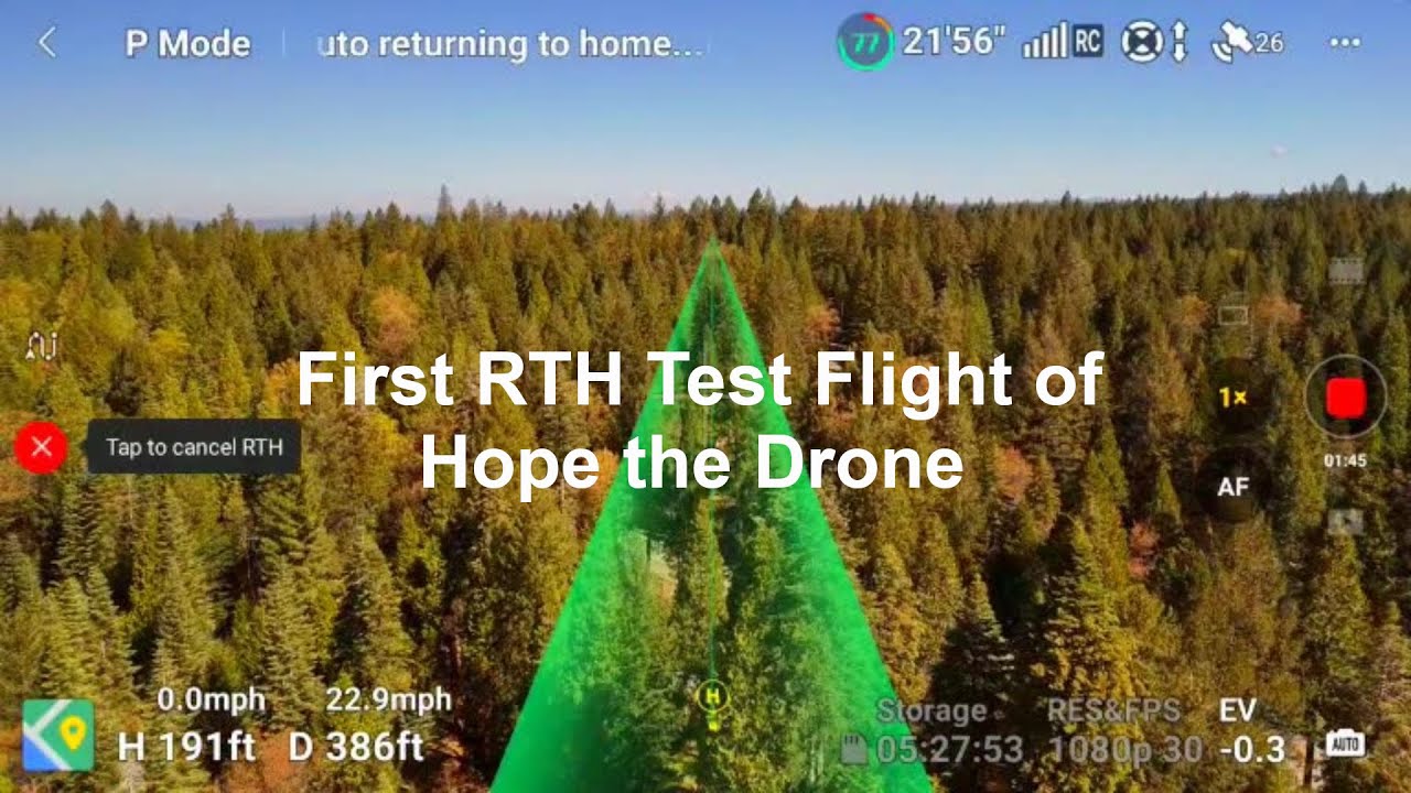 First RTH Test Flight of Hope the Drone - YouTube