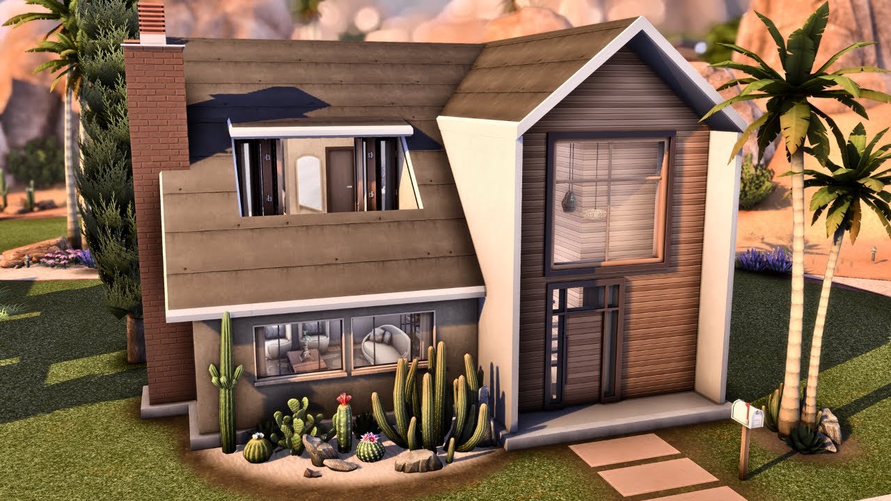 Oasis Springs Modern House 🌵 The Sims 4 Speed Build | No CC - YouTube