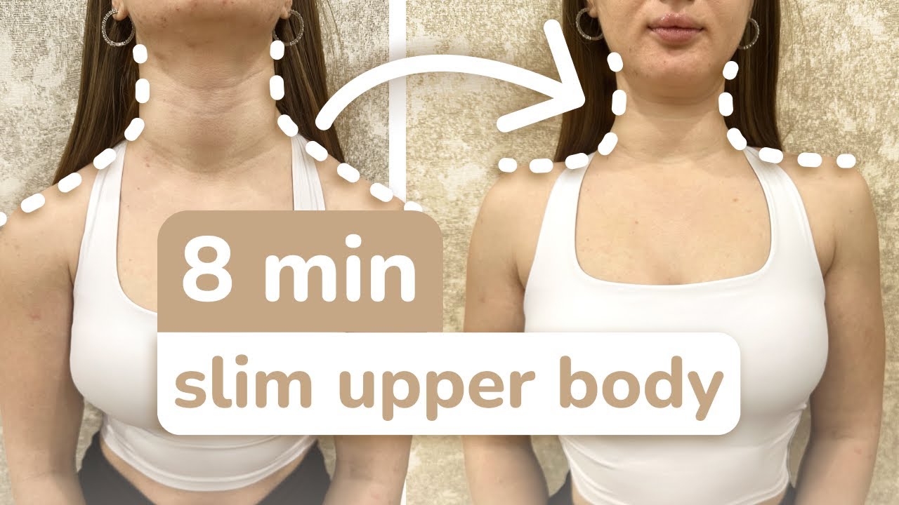 8min Upper Body & Slim Back, Neck, Shoulders | Upper Body Fat Burn 🔥 ...