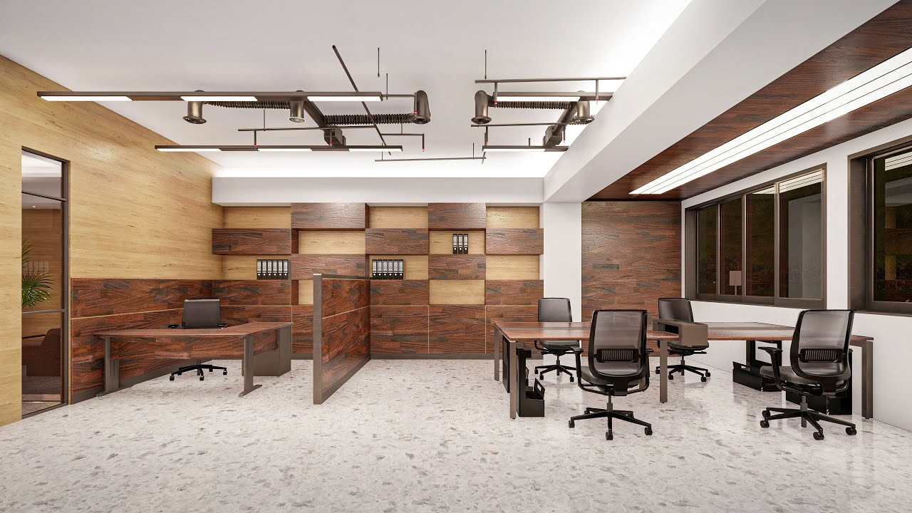 Medium Office Space | Part 3/4 | Interior Render Tutorial | Lumion 10 ...