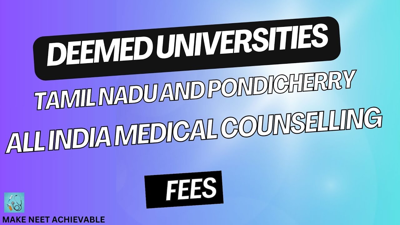 Deemed Medical Universities In Tamil Nadu And Puducherry YouTube deemed-medical-universities-in-tamil-nadu-and-puducherry-youtube
