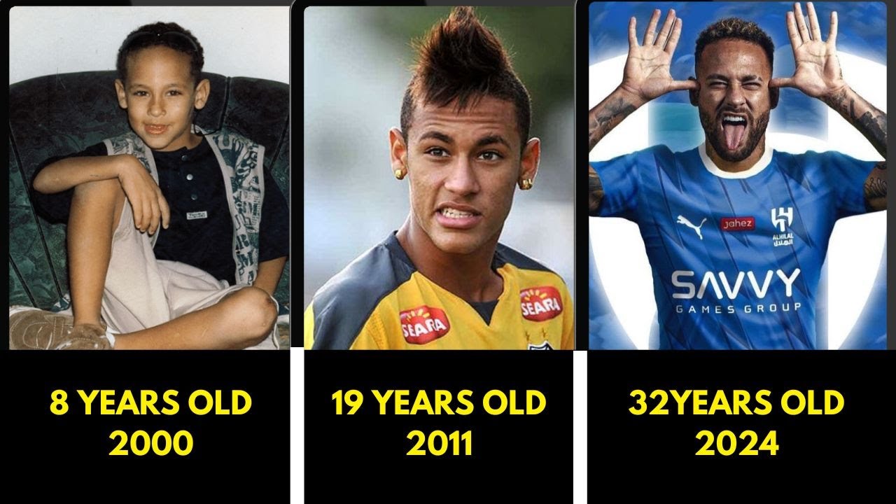NEYMAR Jr the transformation from his birth to his 32 years. - YouTube