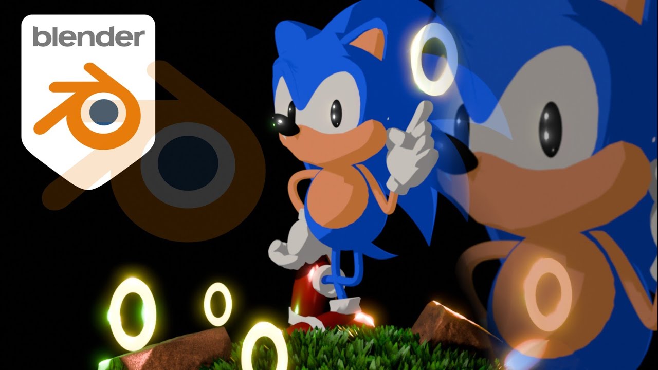 Como hacer SONIC (blender 3d)hedgehog Clasico - YouTube