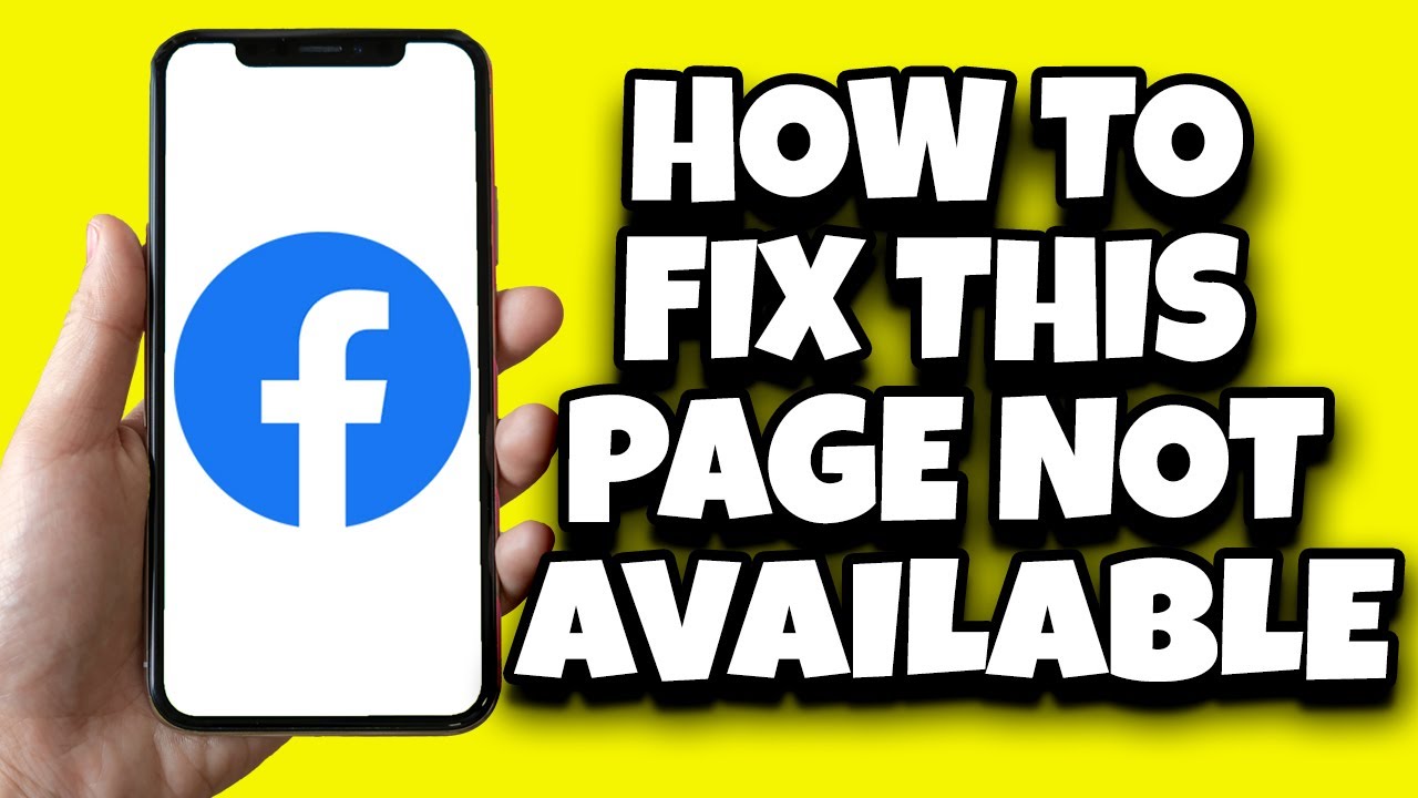 How To Fix Facebook Error This Page Isn't Available Right Now (New ...