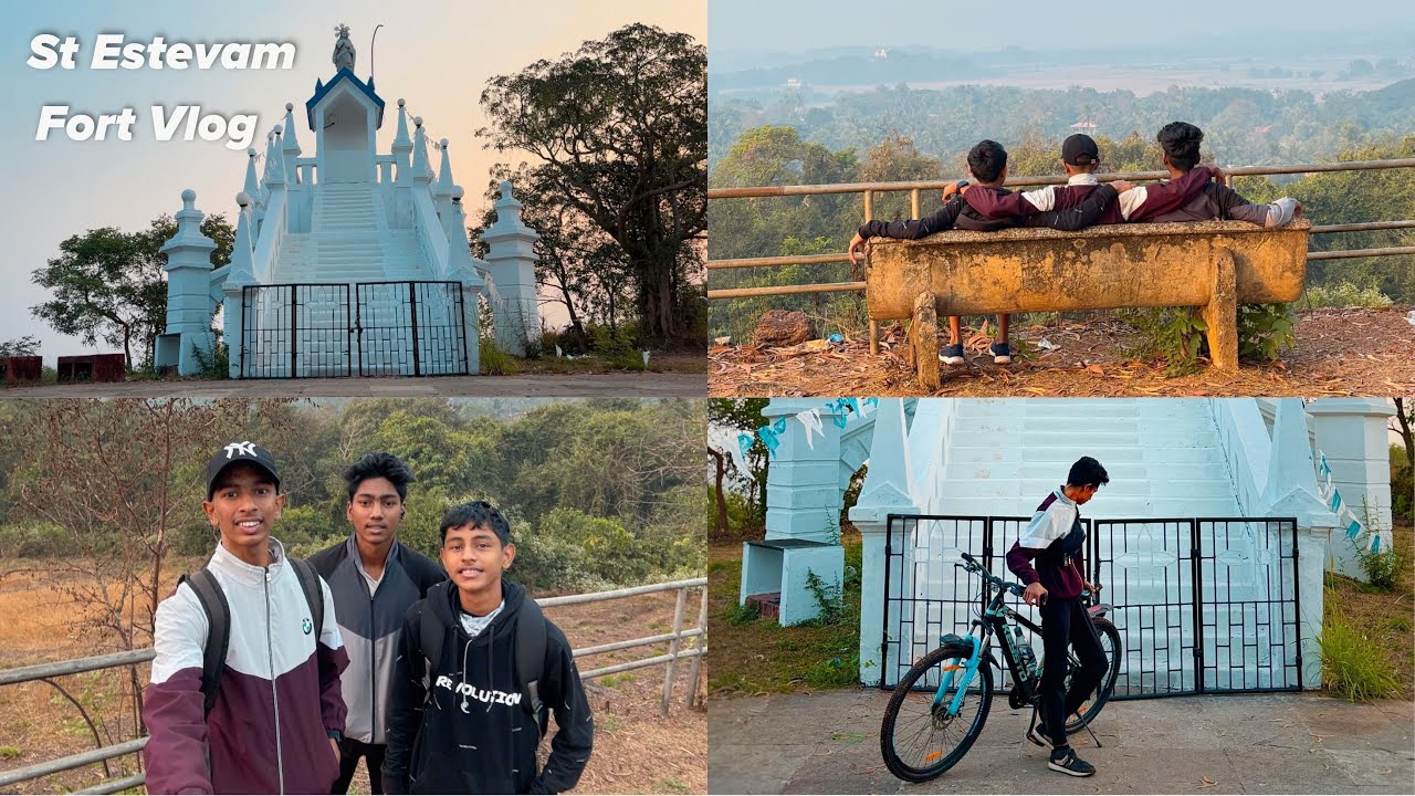 Cycling 🚴 with my friends l st.estevam fort Goa #cycling #goa - YouTube