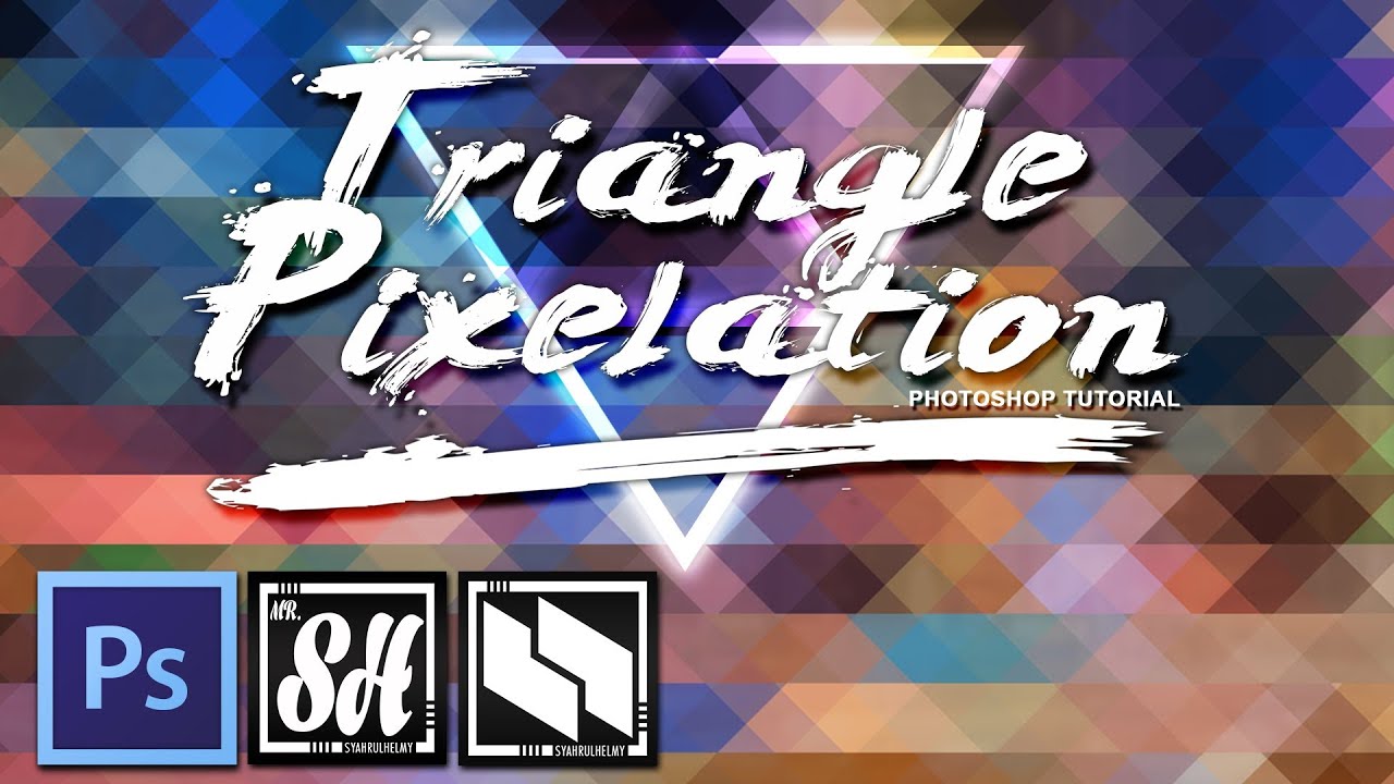 Photoshop Tutorial Create A Triangle Pixelation Effect - YouTube