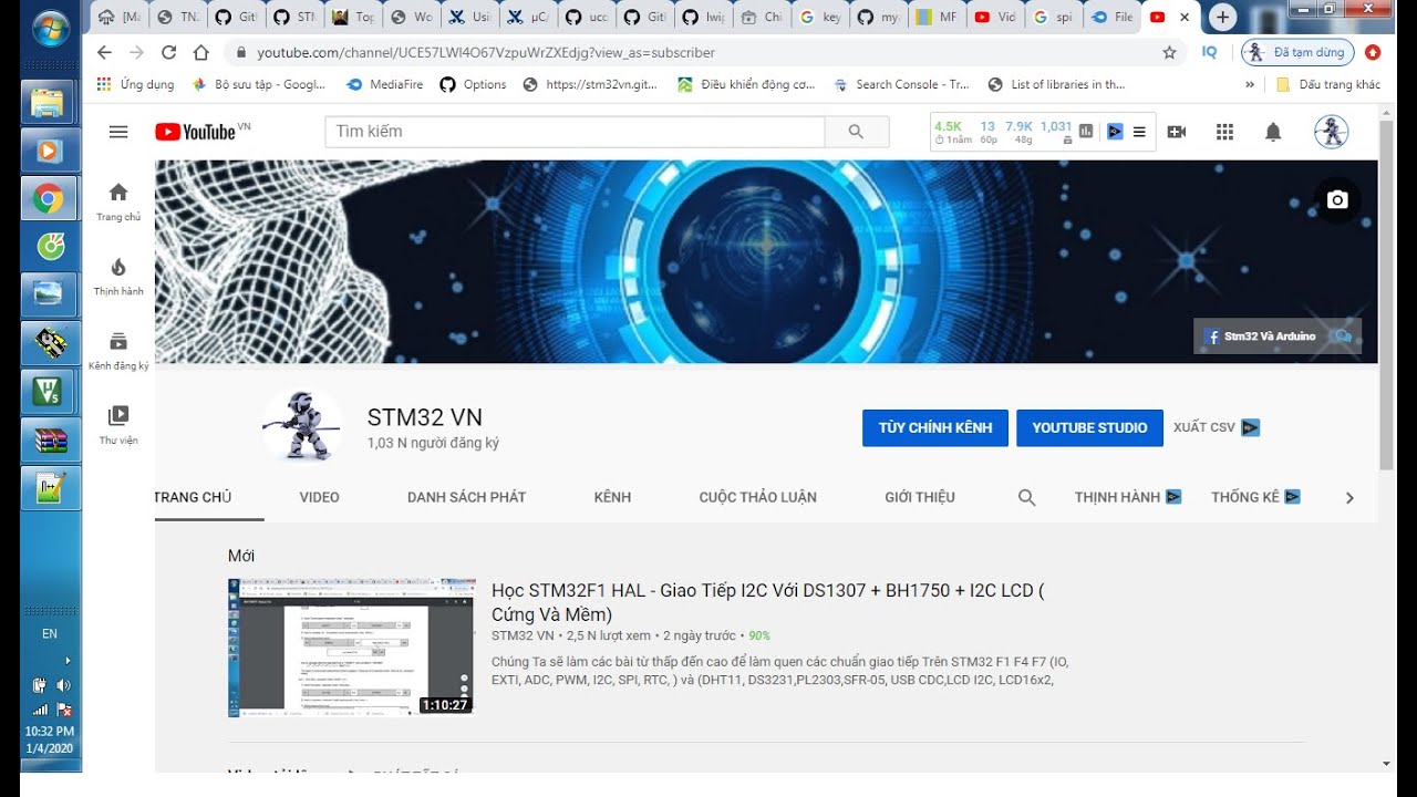 HỌc Stm32 F1 F4 F7 ThƯ ViỆn Std Hal Ll Youtube