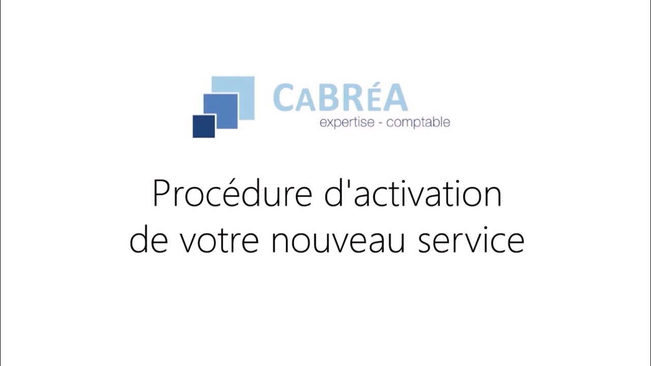 CABREA - Procédure d'activation de votre compte sur le portail - YouTube