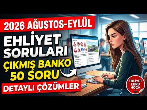 ANİMASYONLU Ehliyet sınav soruları 2026 AĞUSTOS - EYLÜL ÇIKMIŞ SORULAR / EHLİYET SINAV SORULARI 2026