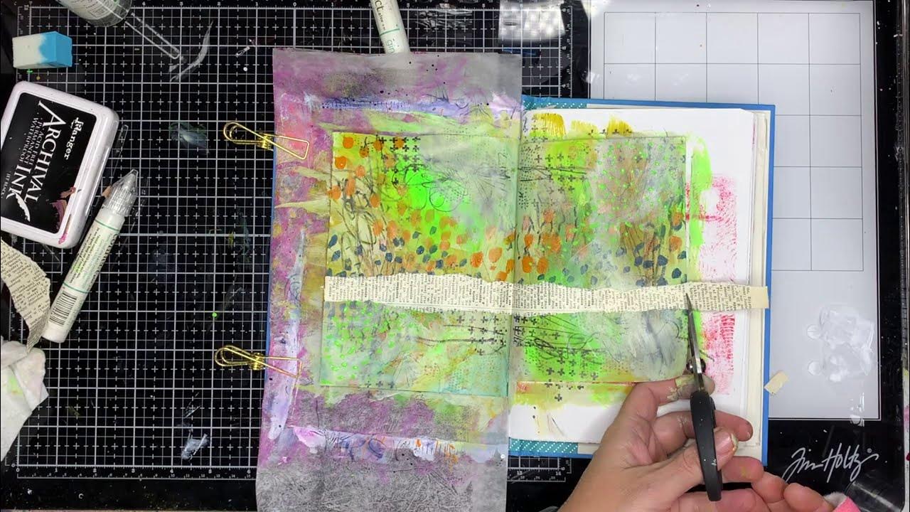 Quick Art Journal page: working in a monochromatic pallete - YouTube