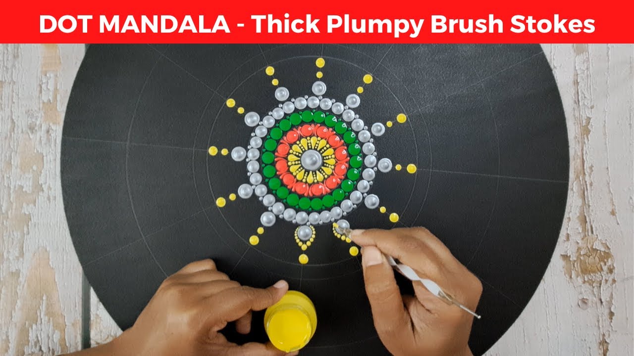 Dot Mandala on MDF | Dot mandala for beginners | Mandala Art | 161 ...