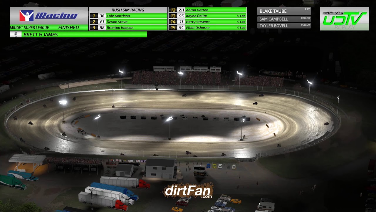 Rush Sim Racing Midget Super League at Limaland Round 5 - YouTube