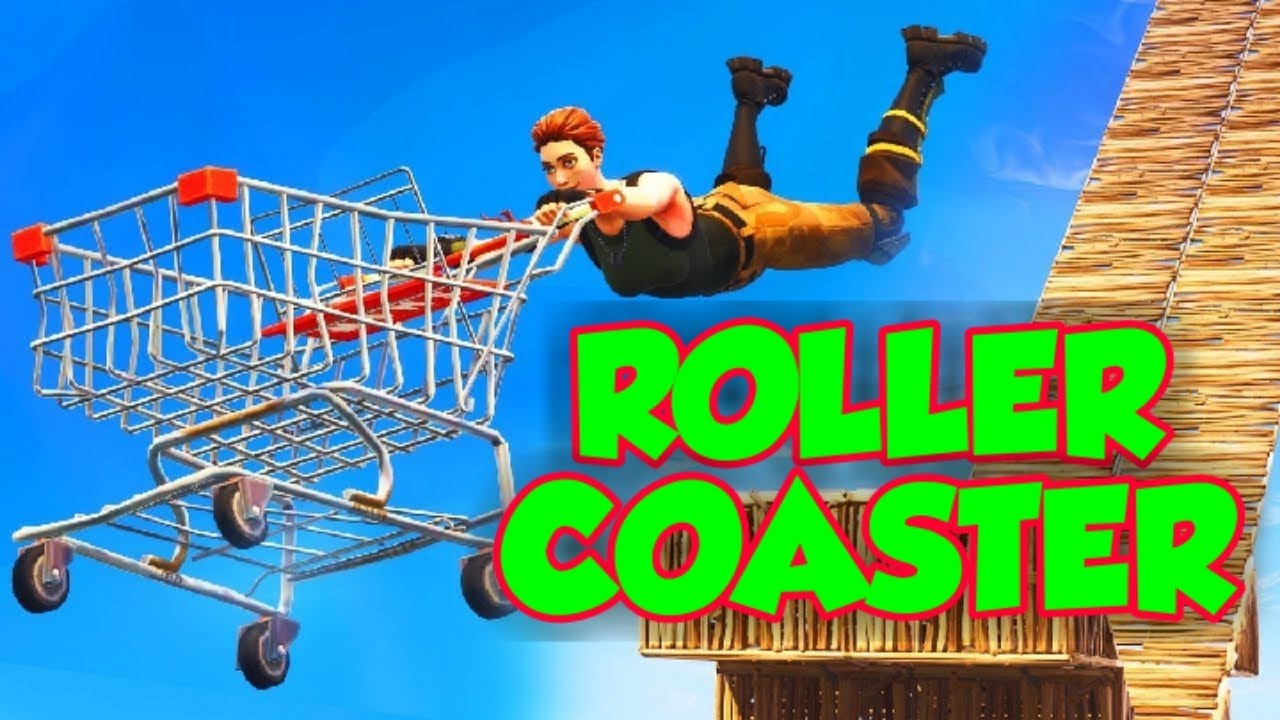 FORTNITE SHOPPING CART ROLLER COASTER IN FORTNITE BATTLE ROYALE। # ...