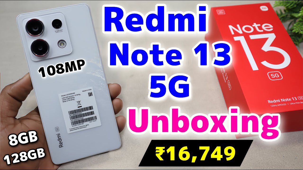 Redmi Note 13 5G Unboxing And First Impression ⚡⚡ - YouTube
