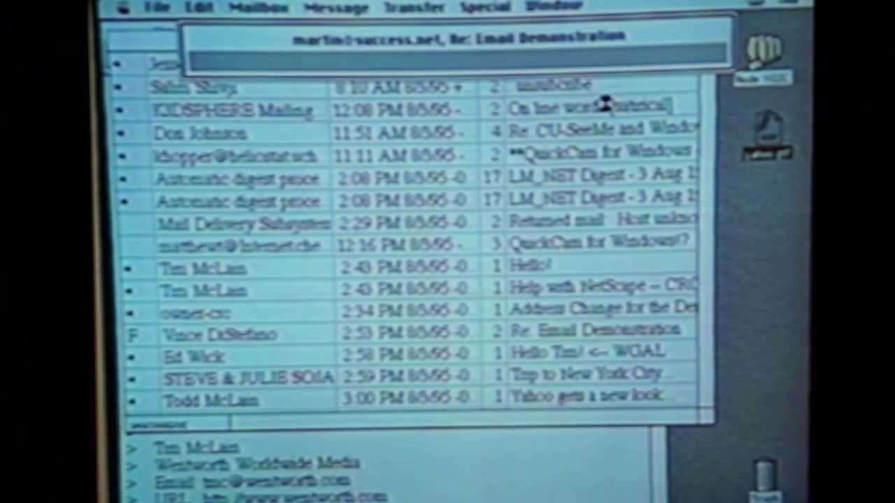 Internet Email | The Internet Revealed (1995) - YouTube