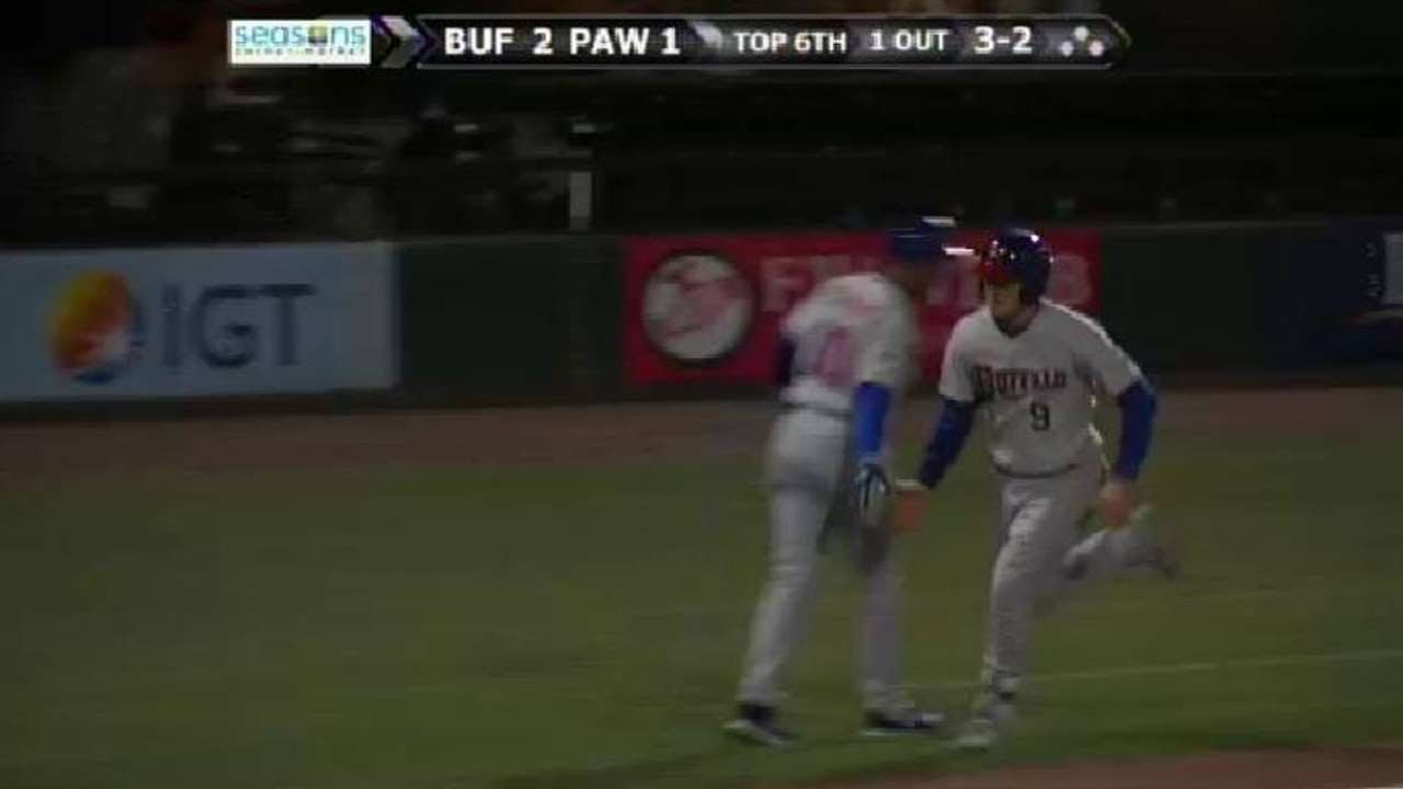 Buffalo's Jansen slugs his first homer - YouTube