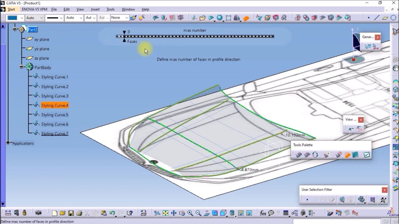 Net Surface_CATIA Imagine and shape - YouTube