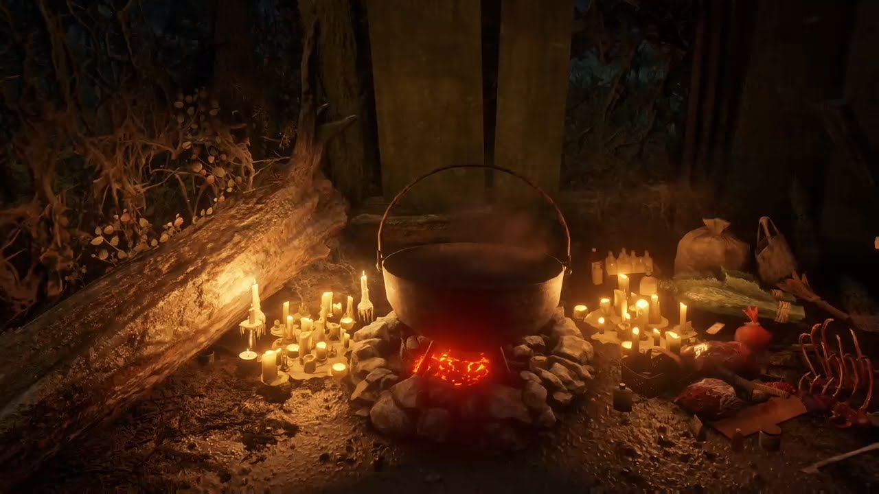 RDR2 - Mysterious Liquid Witches Cauldron (drinking effect and location ...