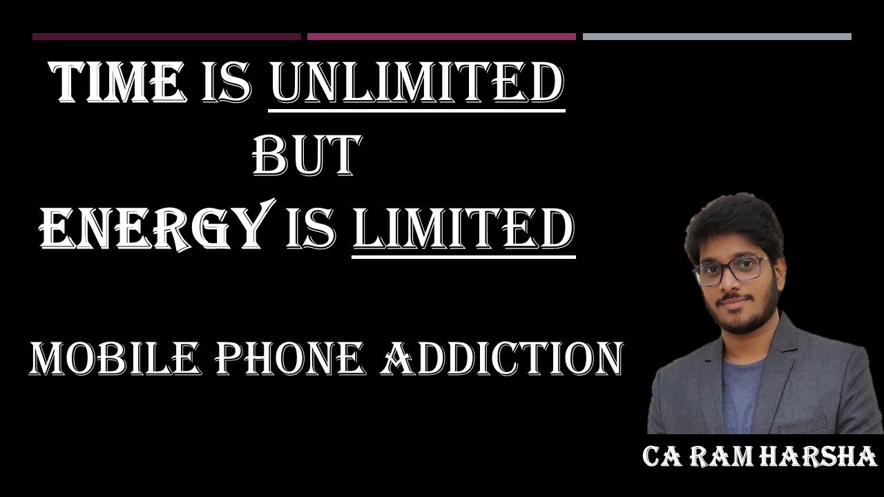 MUST WATCH FOR EVEYONE|TIME AND ENERGY| BY CA RAM HARSHA - YouTube