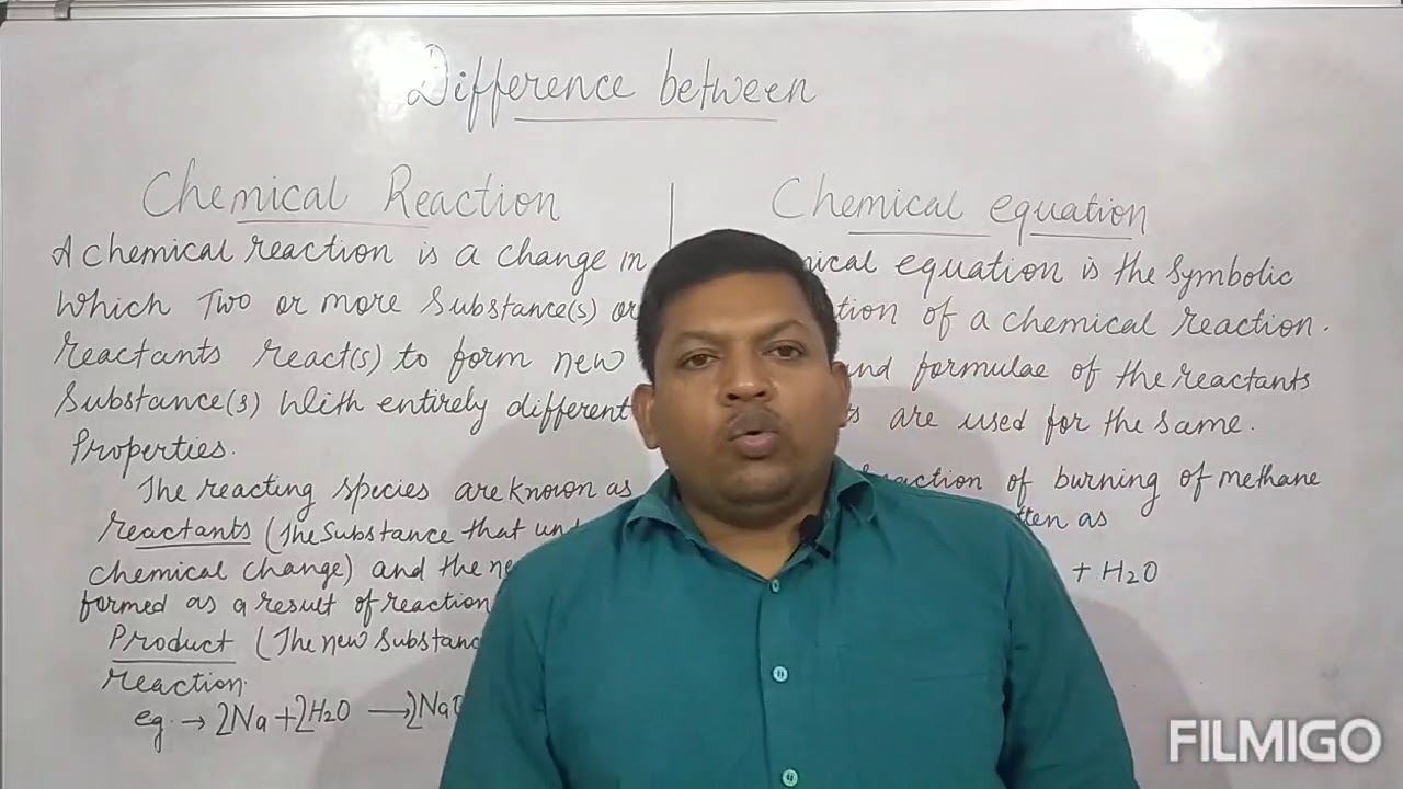 DIFFERENCE BETWEEN CHEMICAL REACTION AND CHEMICAL EQUATION CLASS IXTH difference-between-chemical-reaction-and-chemical-equation-class-ixth