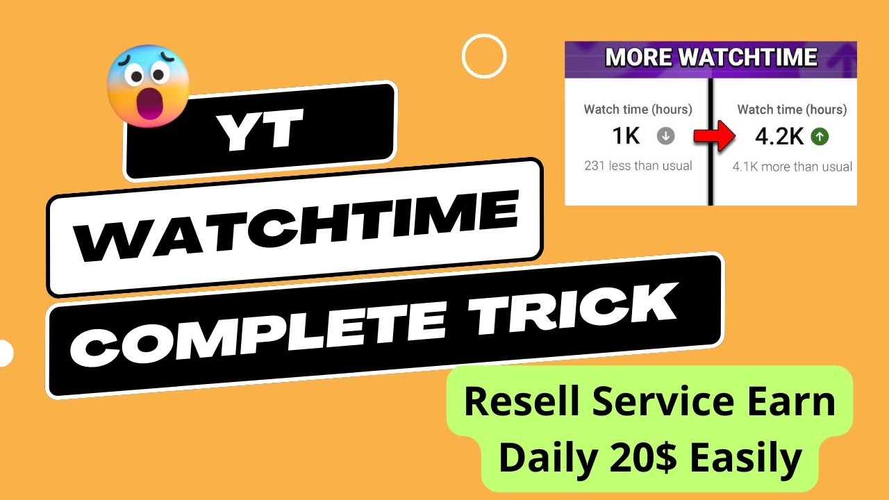 4000 Hours Watch Time Kaise Complete Earn Daily 50 Resell Services