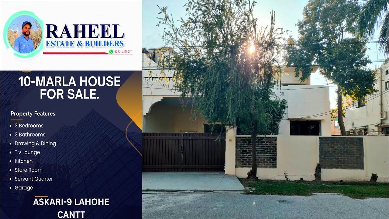 10 Marla 3-Bed SD House For Sale in Askari 9 Lahore Cantt | Army ...
