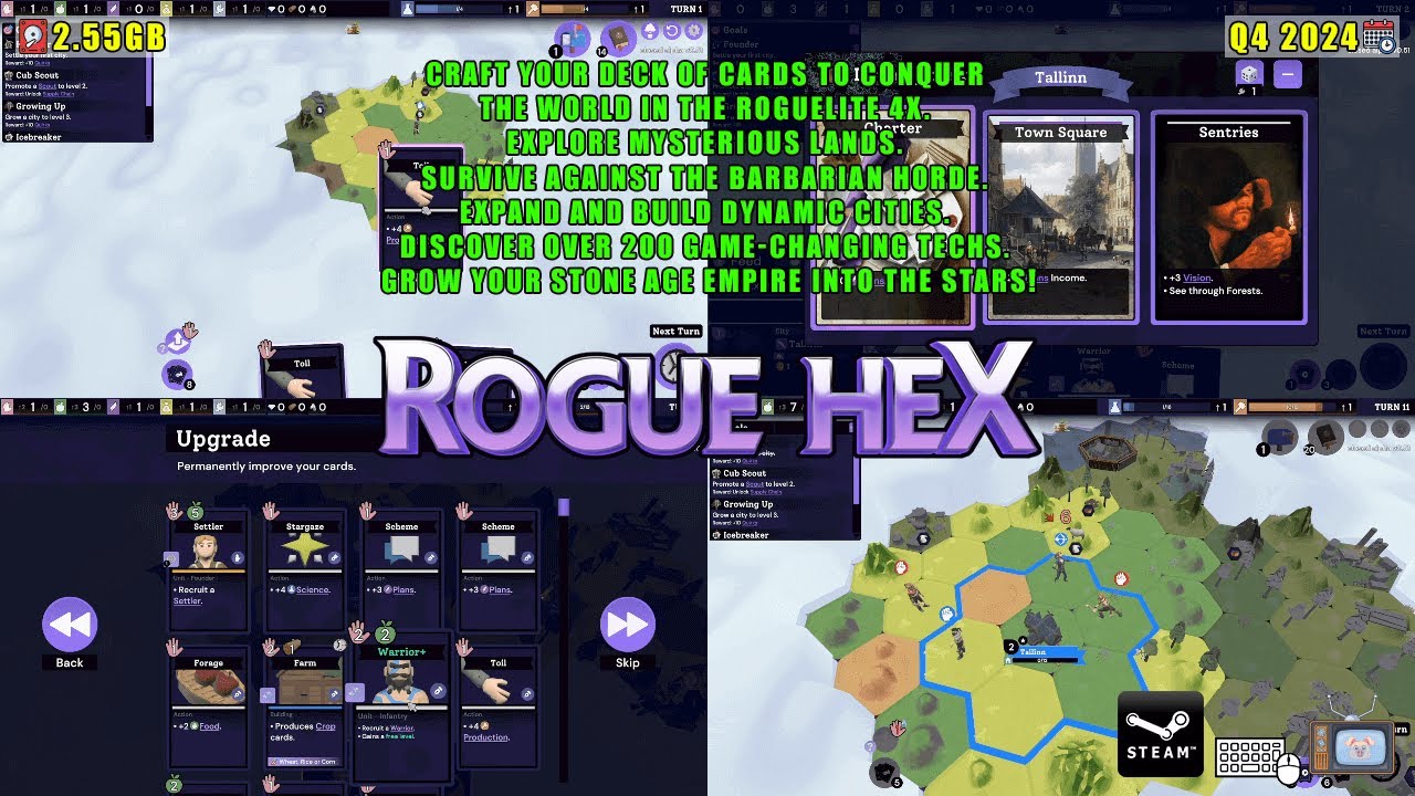 Rogue Hex: [PC] - Craft your deck of cards to conquer the world in the Roguelite 4x. - YouTube
