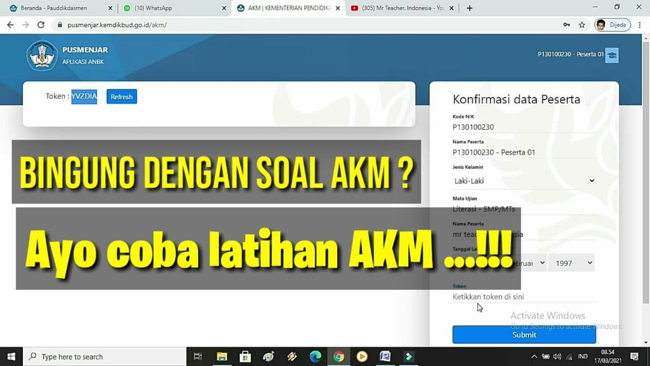 AYO COBA AKM SEKARANG !!! LATIHAN SOAL AKM BISA PILIH KELAS SD - SMA ...