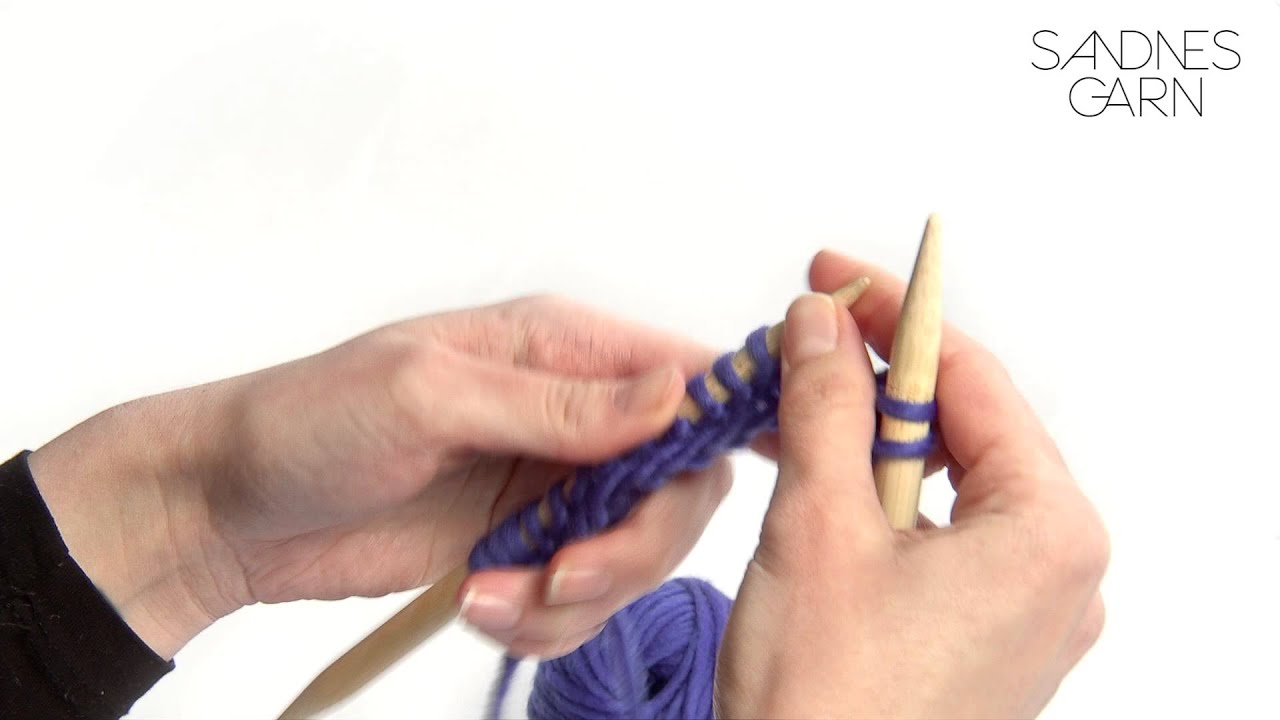 Sandnes Garn - Hvordan strikke rett maske - YouTube