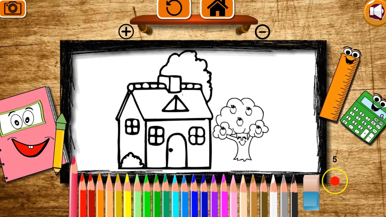 Melukis dan Mewarnai Rumah untuk Anak | Colors game learning for kids ...