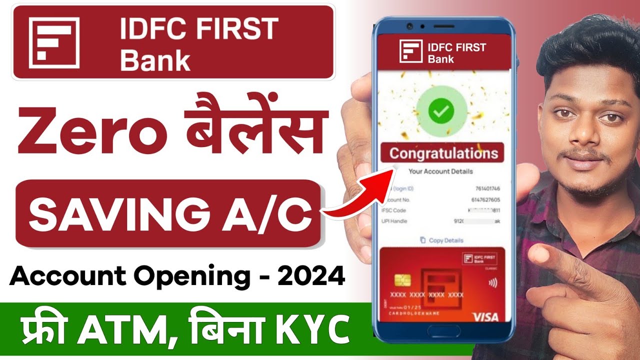 IDFC First Bank Zero Balance Account Opening Online 2024 - IDFC First ...