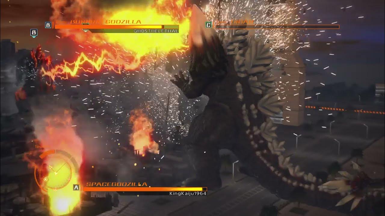 GODZILLA PS5 Online Battles: SpaceGodzilla vs Burning Godzilla vs Gigan - YouTube