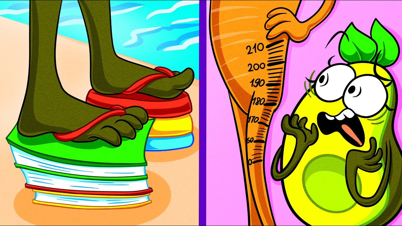 Long Legs VS Short Legs 🥑 SHORT vs TALL PEOPLE HACKS & AWKWARD ...