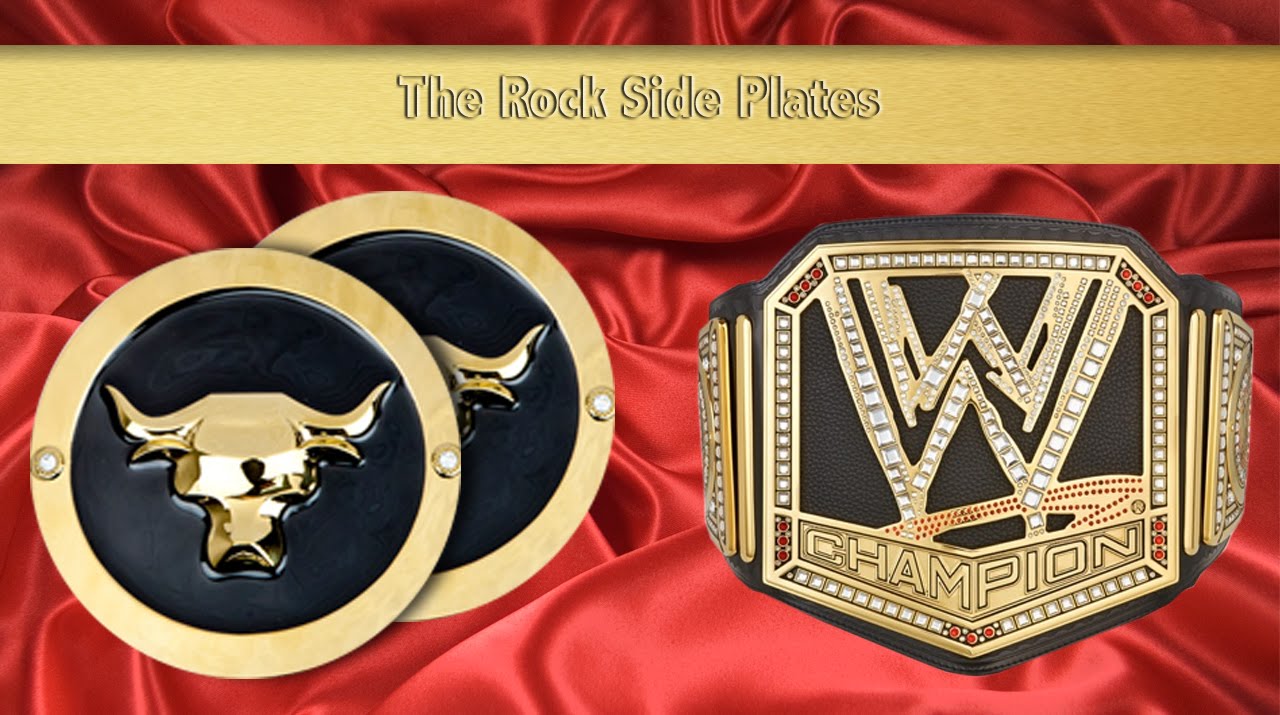 The WWE Big Logo Championship Belt WITH BRAHMA BULL Side Plates - YouTube