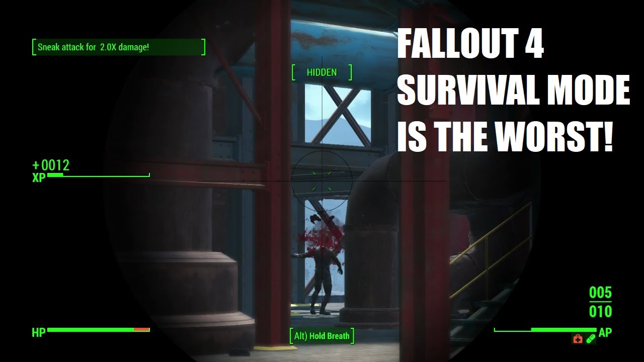 I HATE Fallout 4 Survival-Vanilla Mode: Corvega Assembly Plant Fail 1 ...
