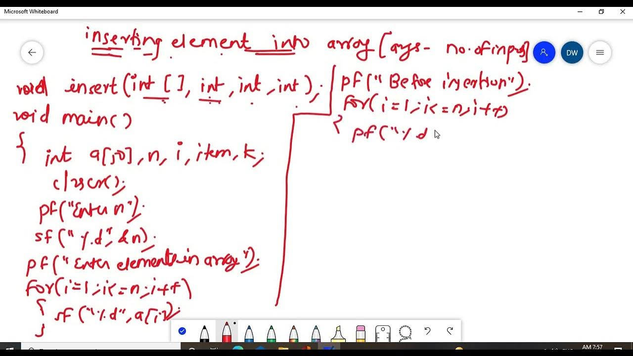 Data Structures Lecture 9 : Program of insertion,deleting , search and bubble sort element - YouTube