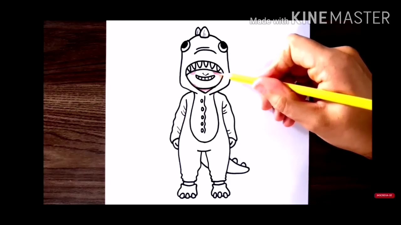 Como dibujar al dinosaurio de free fire versión animada🤩 ️👍 - YouTube